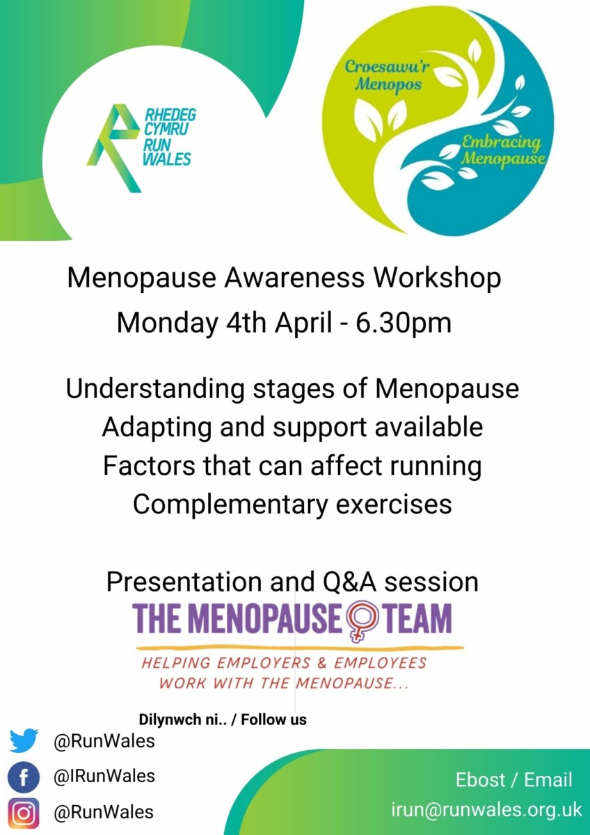 Menopause Awareness webinar and Campaign - Run Wales